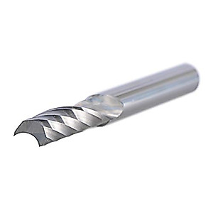SpeTool Single Flute (O Flute) Spiral End Mill Aluminum Cutter Carbide Router 1 inch Cutting Length with 1/4Inch Shank for Aluminum Acrylic PVC MDF Plastic