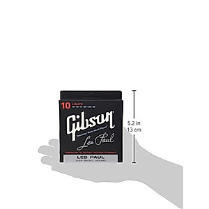 Gibson Les Paul Premium Electric Guitar Strings, Light Gauge 10-46