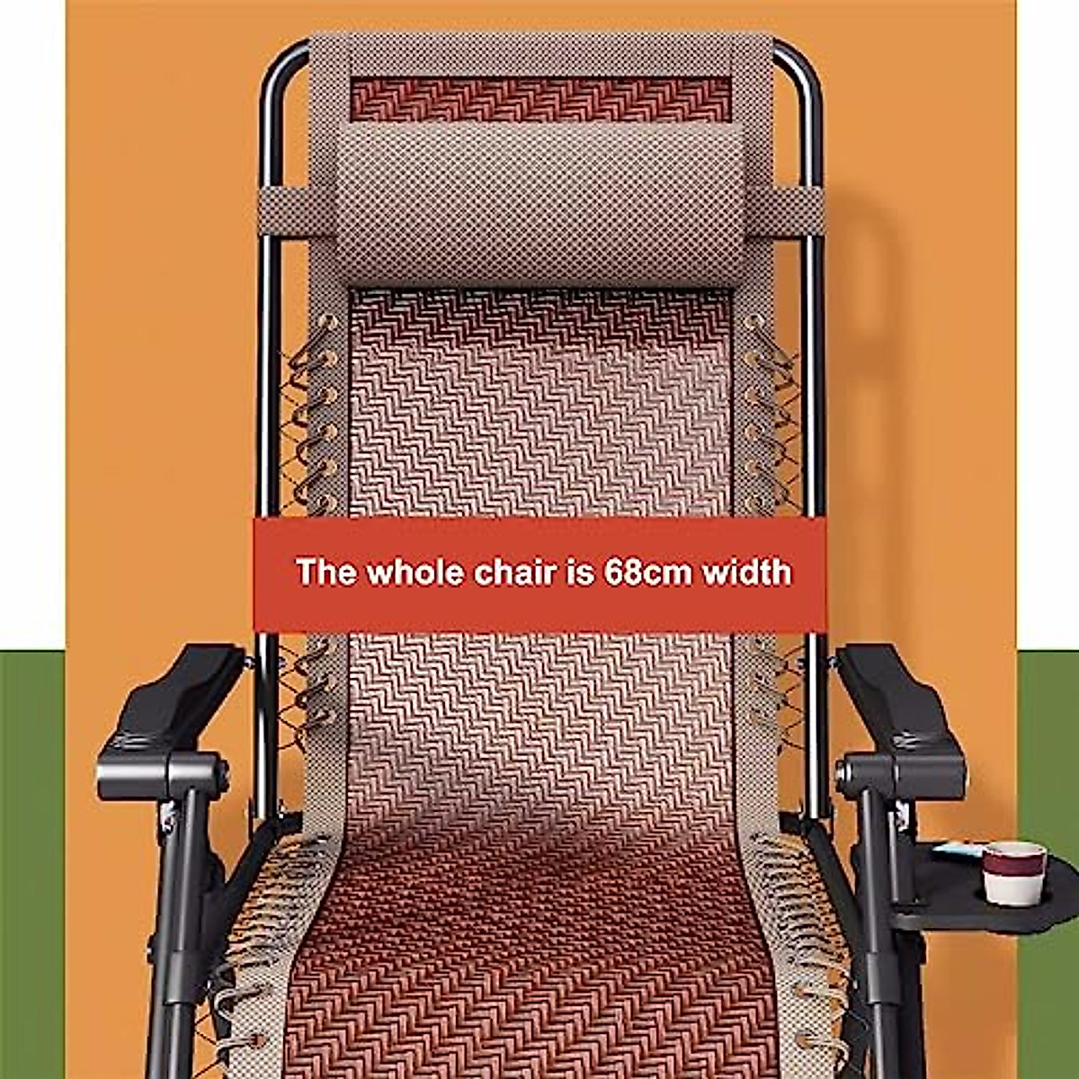 JHKZUDG Folding Patio PE Rattan Rocking Chairs,Garden Rattan Chairs,Portable Rocking Chair,PE Rattan Rocking Chair with Steel Frame, for Garden, Backyard, Porch