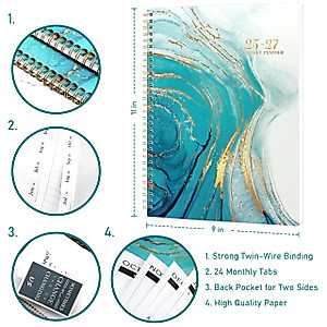 2025-2027 Monthly Planner/Calendar - Jul. 2025 - Jun. 2027, 9" x 11", 2025-2027 Calendar Spiral Bound, 2 Year Monthly Planner with Tabs