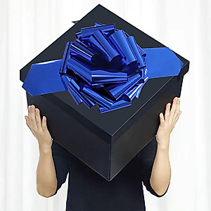 1 pcs Giant Bow,Large Gift Bow,12 "Metal Giant Bow Suitable for Bicycles,Household appliances,Christmas, Parties,and Large Bow Decorations on Dining Tables (Blue)