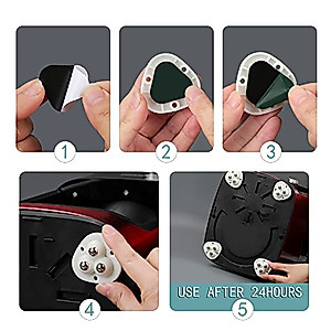 4 PCS Small Appliance Casters Wheels Sticky Swivel Pulleys Mini Self Adhesive Universal Wheel 360 Degree Rotation Storage Box Furniture Bins Bottom Trash Can Kitchen Appliances Caster (Black)