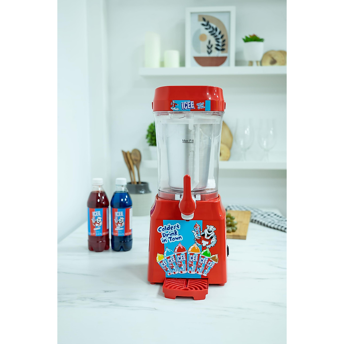 ICEE Slushie Machine. Home Countertop Slushy Maker. New for 2024. Creates up to 34Floz of Ice Cold ICEE Slushy. Make Ice Cold Slushies at Home! Officially Licensed ICEE Merchandise.