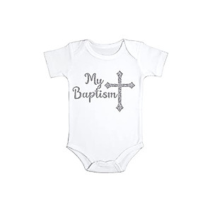 My Baptism Baby Christening Onesie | Baptism Gift | Baby Baptism Onesie (6-9 Months), White