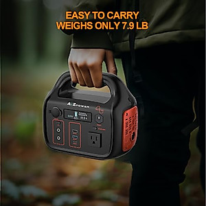 ATZ POWER Portable Power Station, Solar Generator 296Wh Power Bank with 110V Pure Sine Wave AC Outlet 80000mAh Lithium Battery Generators for Home Use, Camping, Travel, Emergency Backup