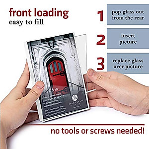 Mantello Picture Frames 4x6 Set of 12 - Small Picture Frame, Front Loading 4 x 6 Frame Set - Wall Frames, White Picture Frames, 4x6 Picture Frames- 12 Pack, White