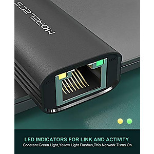 USB C to Ethernet Adapter, Morelecs USB C to Gigabit Ethernet LAN Network Adapter Ethernet to USB C Compatible with MacBook Pro/Air, Dell XPS,Surface Book 2, iPad Pro and More