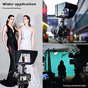 VILTROX DC-70 II 7 inch Camera Video Monitor, 4K Camera Field Monitor Kit with HDMI AV Input/Output for Canon Nikon Sony DSLR Camera, Peaking Focus Assist Video Monitor with Sunshade Hood/Battery