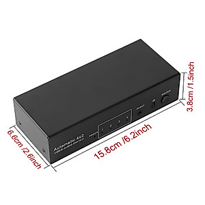 HONONJO AV SWITCHER 4 Way Converter Video Audio Selector for TV with Remote Control Video Switch Box （Electrical Volts: 110V）