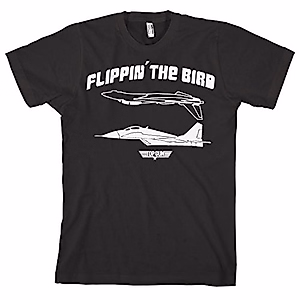 Top Gun Officially Licensed Flippin´ The Bird Mens T-Shirt (Black), X-Large