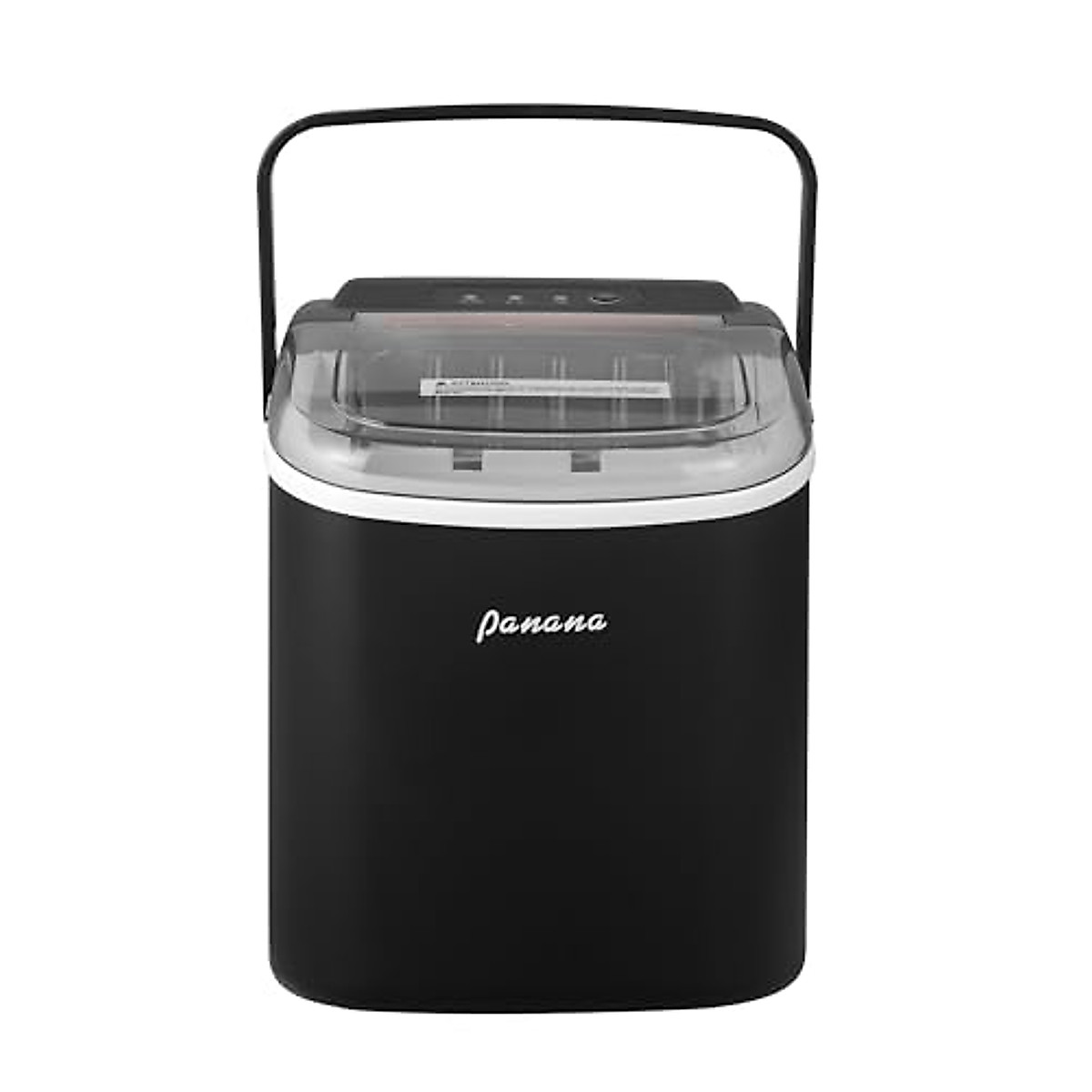 Panana Countertop Ice Makers,Automatic Clean,Portable Ice Maker 9 Bullet Ice Ready in 7-12min,26.5lbs/24H,for Home/Kitchen/Office/Party,Black