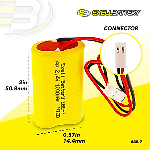 Emergency/Exit Lighting Battery Fits and Replaces ANIC0865 Custom-276 Atlight 100-3-86 REV 1 ANIC0148 OSI OSA030 2KR600AAH4P BNP2700B Astralite 20-0019B WD-AA600X2-S3 Dual-Lite SCSRBNE