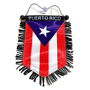 Puerto Rico flag for car Puerto Rican accessories mini banner hanging decoration for cars home wall door window