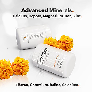 Codeage Teen’s Daily Multivitamin Supplement, 25+ Vitamins & Minerals for Teenage Boys & Girls, Organic Whole Foods Vitamins for Teenagers, Vitamin A, B, C, D, E, K, Omega-3, 60 Ct