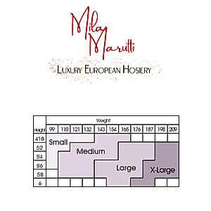 Mila Marutti Sheer Garter Stockings for Women | Black Thigh Highs Pantyhose for Garter Belt | Lingerie Nylons - Black, S