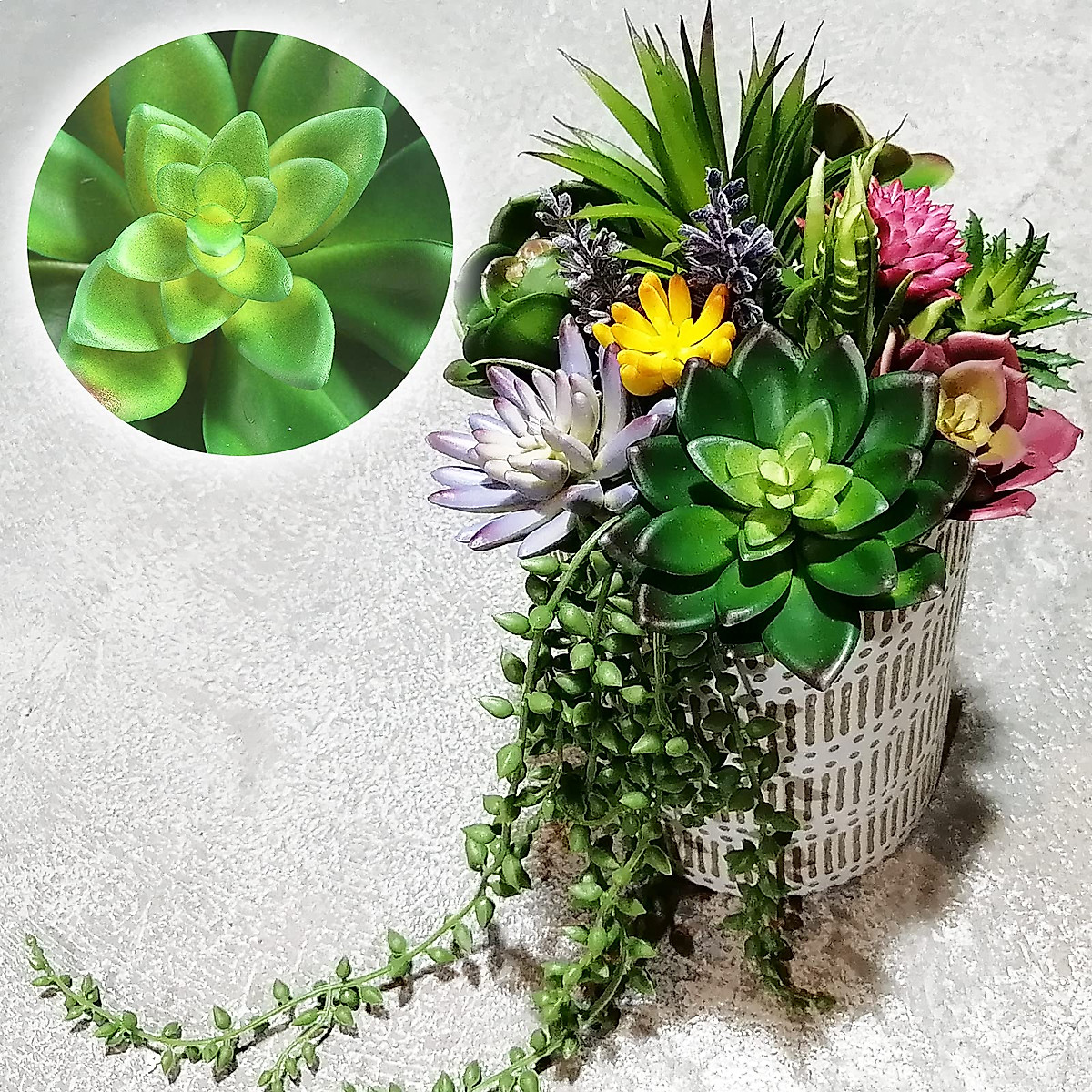 Gardlike 16 Pcs Artificial Succulents Plants Unpotted Fake Plants for Home Garden Office Table Wall DIY Decoration