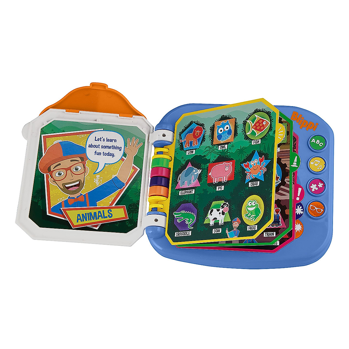 eKids Blippi Book, Toddler Toys with Built-in Preschool Learning Games, Educational Toys for Toddler Activities for Fans of Blippi Toys and Gifts(Multi Color)