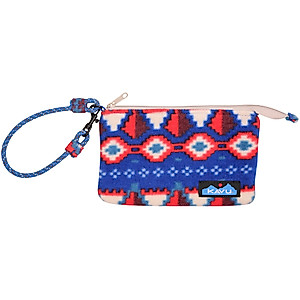 KAVU Cozy Clutch Fleeece Wallet Pouch Zip Wristlet- 8Bit Knit