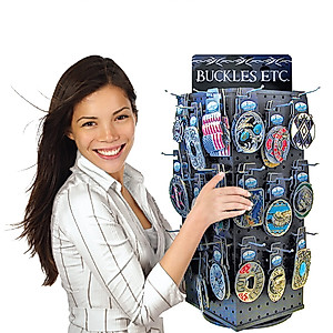 Azar Displays, 703385-BLK, 4 Sided Revolving, Pegboard Counter Display for Vendors Storage Necklace Jewelry Organizer for Selling at Trade Shows or Craft Shows Rotating, Black, 8” X 20”