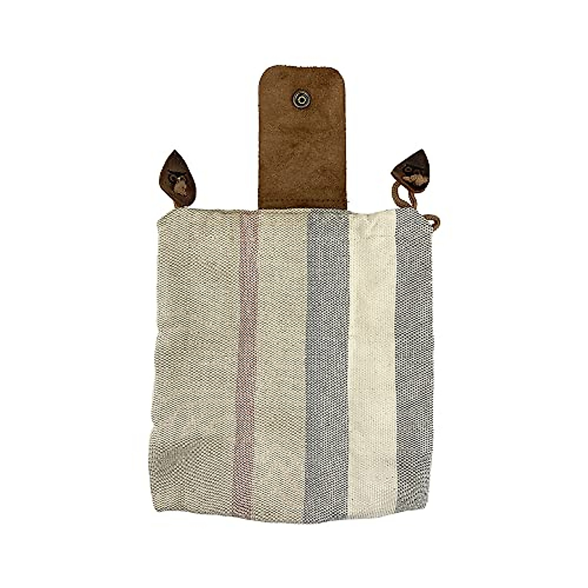 Hide & Drink, Water Resistant Sturdy Multi-Purpose Foraging Pouch (Collapsible) for Hiking Beachcombing, Treasures, Flowers Mushrooms Seashells, Handmade Includes 101 Year Warranty (Rojo Moreno)