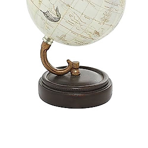Deco 79 Wood Globe, 5" x 5" x 8", Yellow