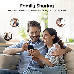 ebemate 1080P Smart Baby Monitor Camera,AI Video Baby Monitor with HD Video & Audio No Glow Night Vision,Soft Night Light,Temp & Humidity Sensors & Two-Way Talk Audio Cam Baby Monitoring-U1 Plus