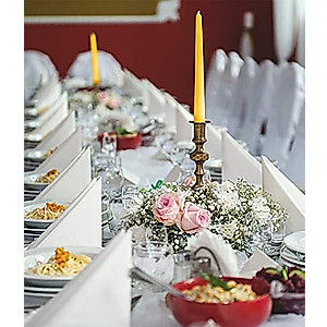 Hyoola 10" Beeswax Taper Candles - 10 Hour Burn Time - Yellow Beeswax Candles - 4 Pack