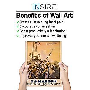 Insire WW1 Poster WW1 Memorabilia Military Posters - Set of 5 (8x10) World War 1 Memorabilia Military Poster Propaganda Poster Military Wall Art, War Poster WW1 Propaganda Poster - Unframed