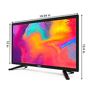 TuTu 22-inch TV,60Hz 1080P FHD LED Television and Monitor with Dolby Audio for Home or Office 22in Flat-Screen TV with HDMI,USB,VGA,RCA(2023 Model)