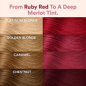 INH Semi Permanent Hair Color Ruby Red, Color Depositing Conditioner, Temporary Hair Dye, Tint Conditioning Hair Mask, Safe, Red Hair Dye - 6oz