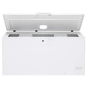GE FCM16DLWW 65 Inch Freezer with 15.7 cu. ft. Capacity, White Door, Manual Defrost, Energy Star Certified, in White