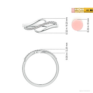 Angara Natural 0.17 Ct Diamond Side Stones Ring for Women in Platinum (Color : I-J | Clarity : I1-I2) | April Birthstone, Birthday, Engagement, Anniversary Jewelry Gift For Women