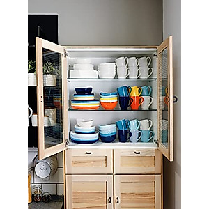 Sweese 155.001 Porcelain Round Dessert Salad Plates - 7.4 Inch - Set of 6, White