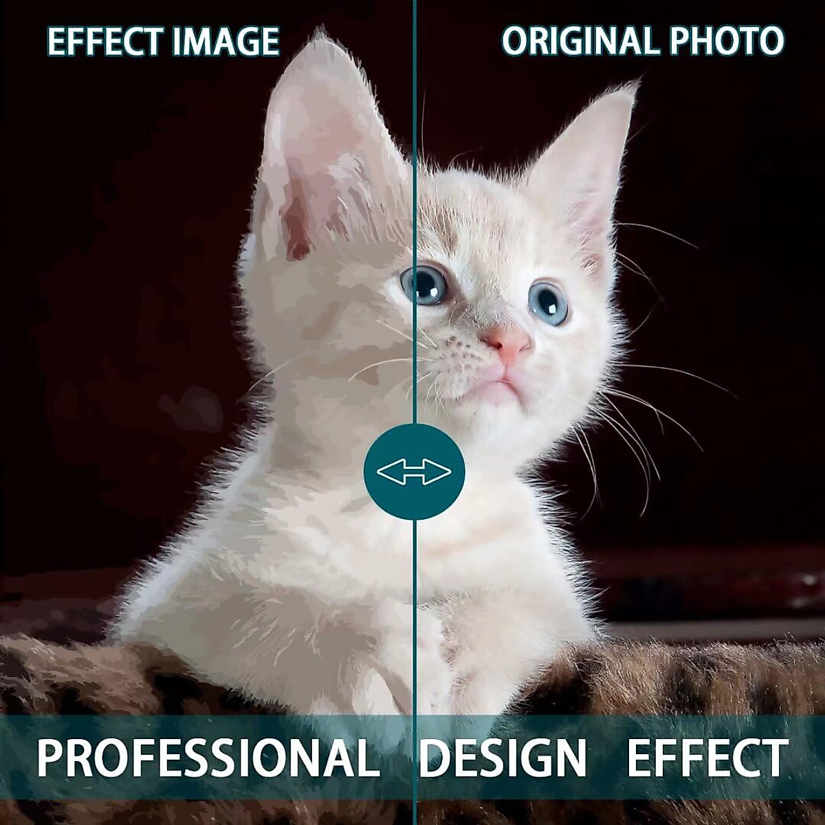 CleverFine Custom Paint by Numbers from Photo,Personalized Paint by Numbers Your Own Photo for Adults (12"×16"/30cm×40cm no Frame)