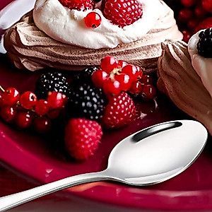 Teaspoons set of 12, 6.7 Inches Spoons Silverware Premium Food Grade Stainless Steel, Silver Briout