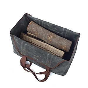 Waterproof Wood Carrier Storage Bag Durable Firewood Large Tote Bag for Garden Backyard Pit Outdoor