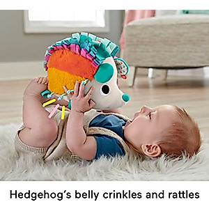 Fisher-Price Newborn Toy Cuddle ‘N Snuggle Hedgehog Plush with Sounds and Textures for Infant Sensory Play Ages 3+ Months