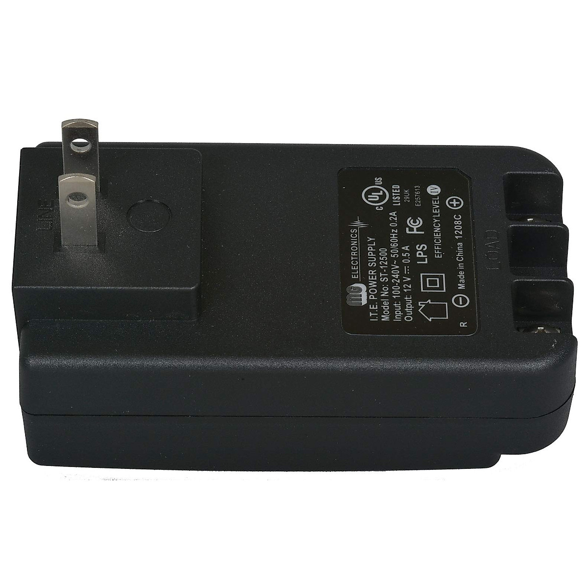Jameco ReliaPro Wall Adapter Transformer Regulated Switching 12 Volt DC 500 mA Screw Terminals Black UL CEC FCC
