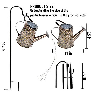 Engmoo Solar Watering Can Twinkling Light Outdoor Decorations Light for Garden Patio Backyard Lawn