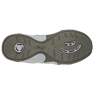 RocSoc Womens Water Dissipating Lightweight Mesh Walking Shoes, Breathable Design with Quick On and Off Laces, Comfort on Uneven Surfaces White/Grey