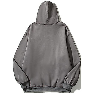 WINKEEY Unisex Lucky Me I See Ghosts Sweatshirt Rapper Long Sleeve Hip Pop Hooded Hoodie for Women (XL,Space)