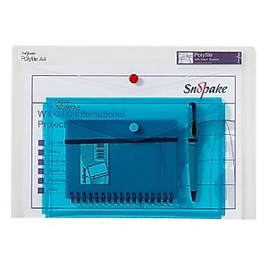 Snopake A4/A5 Polyfile Duo Popper Wallet with Index Tab and Press Stud Closure – Clear [Pack of 5] Ref: 15693