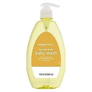 Amazon Basics Tear-Free Baby Hair and Body Wash, 16.9 Fluid Ounce, 1-Pack (Previously Solimo)