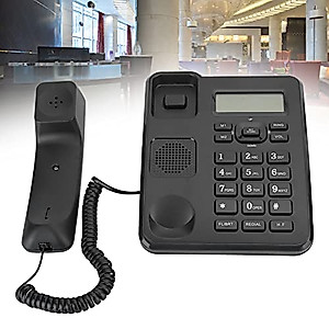 Fixed Corded Telephone Home Business Office 3 Sets of Alarm Functions Double Linkage Memory Functions