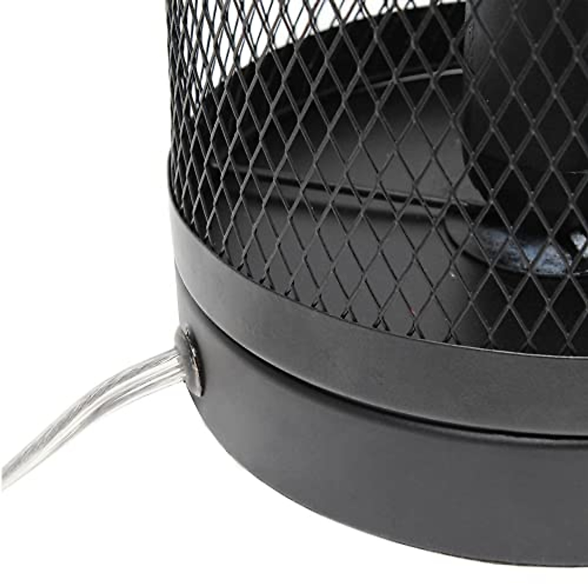 Simple Designs LT1075-BLK Cylindrical Steel Table Lamp, Black, 5.88 x 5.88 x 12.75