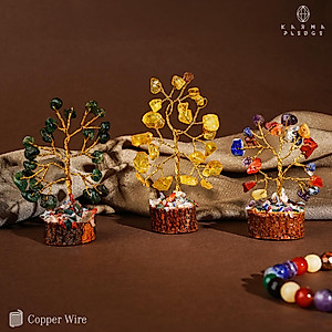 Crystal Tree Gifts for Women, Set of 12 Handcrafted Tree of Life Chakra Healing Crystals & Stones for Positive Energy, Good Luck, Home and Office Decor, Birthday Gifts for Mom & Dad