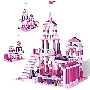LEYI Girls Castle Building Blocks Toys for Girls 361 Pieces Princess Castle Construction Toys Set Building Bricks Toys for Kids Christmas Birthday Gift Education Building Blocks Toys