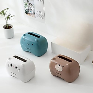 WISELADY Cartoon Tissue Box,Fashionable Desktop Decoration,Table Organizer,Tissue Box,Table Storage,Tissue Dispenser (Brown,Medium)