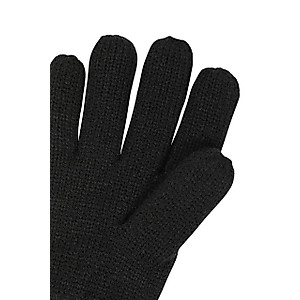 Mountain Warehouse Kids Knitted Thinsulate Thermal Gloves Black Small/Medium