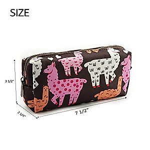 Llama Pencil Case Large Capacity Canvas Pen Bag Pouch Stationary Case Makeup Cosmetic Bag (Llama)